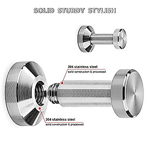 PENGZHEDI Robe Hook,Brushed SUS 304 Stainless Steel Coat Hooks for Bathroom ,Sturdy and Stylish Wall Towel Hook,2 Pack