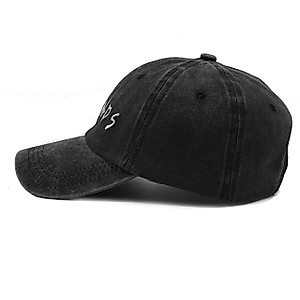 Waldeal Women's Finesse Friends Baeball Hats Embroidered Plain Ball Cap Dad Hat Adjustable Denim Black