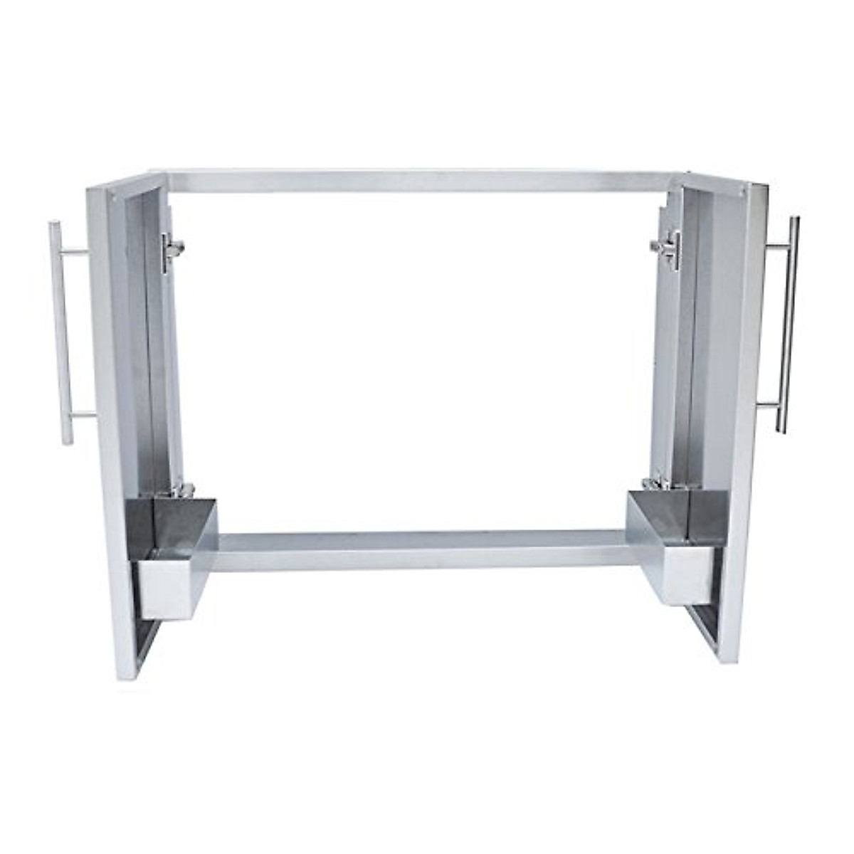 SUNSTONE DE-DD30 Designer Series Raised Style Double Door with Shelves, 30", Stainless Steel