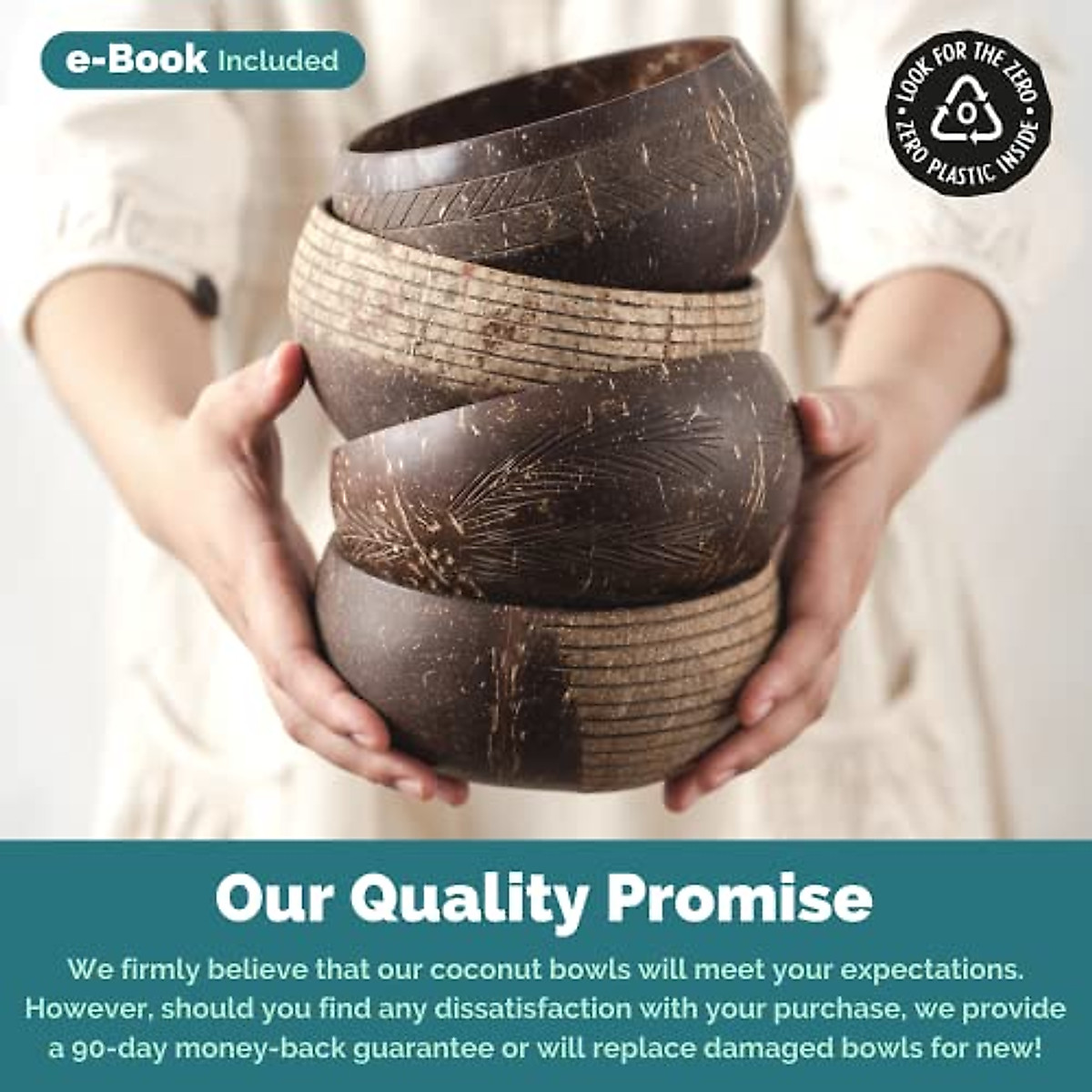 Jungle Culture 2 Polished Coconut Bowl and Wooden Spoons Set • Natural Coconut Bowls & Bamboo Straws • Smoothie Bowls • Coconut Shell Acai Bowls Healthy Choice Buddha Bowls • Eco Friendly Vegan Gifts