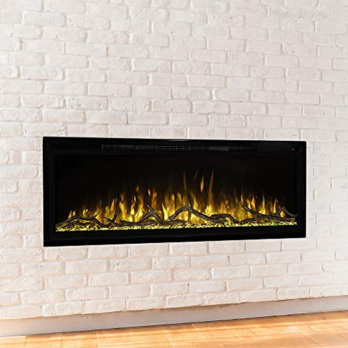 Modern Flames Spectrum Series Slimline Wall Mount/Built-In Electric Fireplace (SPS-50B), 50-Inch