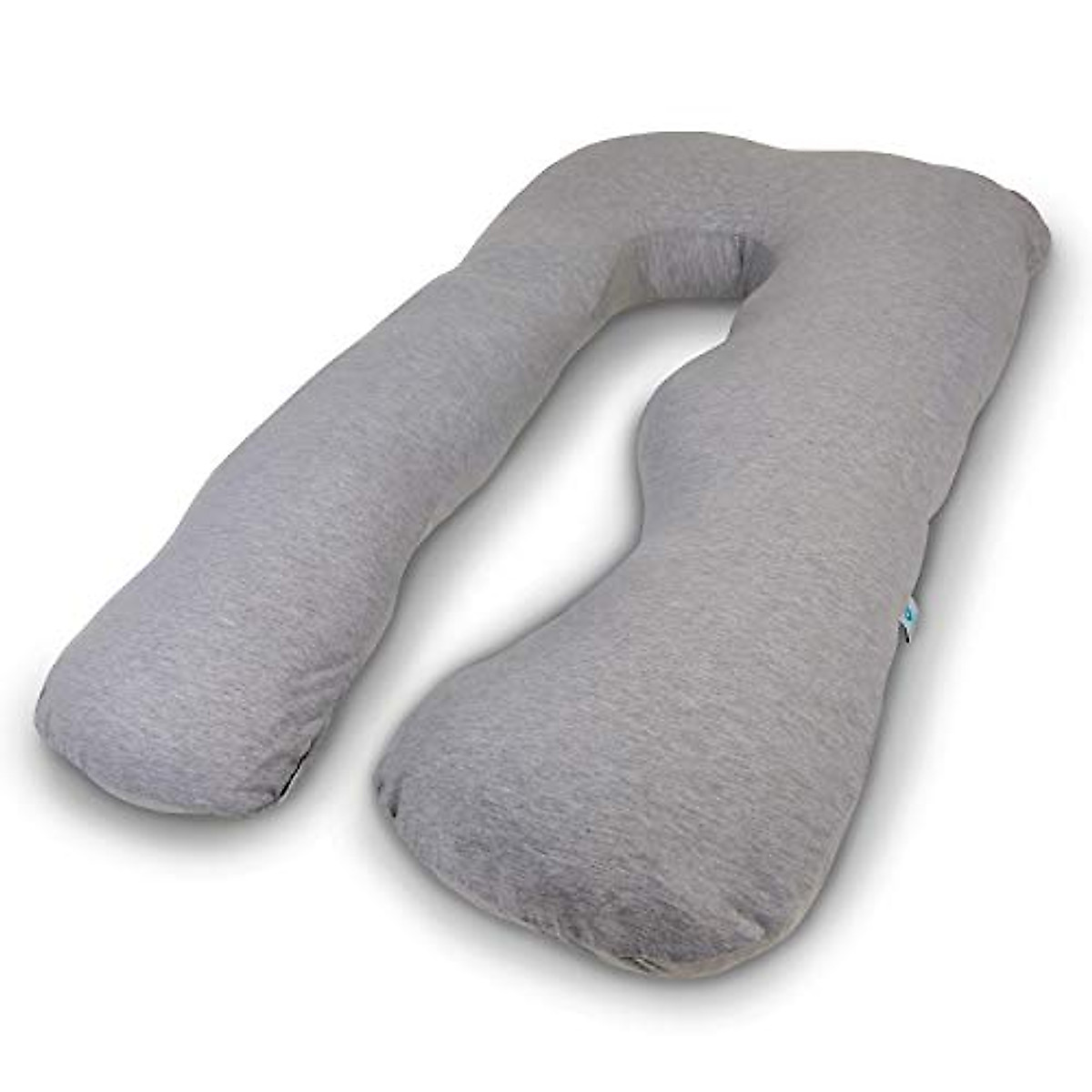 Pharmedoc Pregnancy Body Pillow Cover Replacement for U Shaped Body Pillow with Solid Body ONLY- Jersey Cover Only - Grey