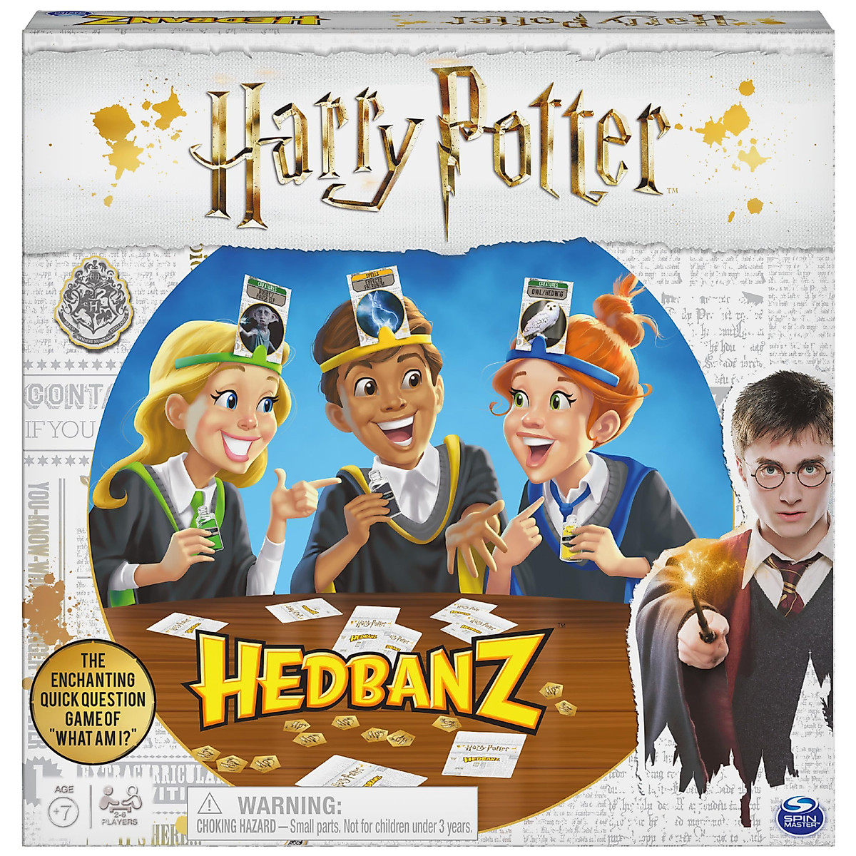 Hedbanz, Harry Potter Card Game 2019 Edition Gift Toy Merchandise Family Board Game Based on the Wizarding World Books & Movies, for Adults and Kids Ages 7 and Up