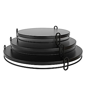 Vivevol Cupcake Stand, 3-Piece Cake Stands Set, Cake Plate Dessert Candy Display Plate Dessert Stand, 8”-10”-12” (Black)
