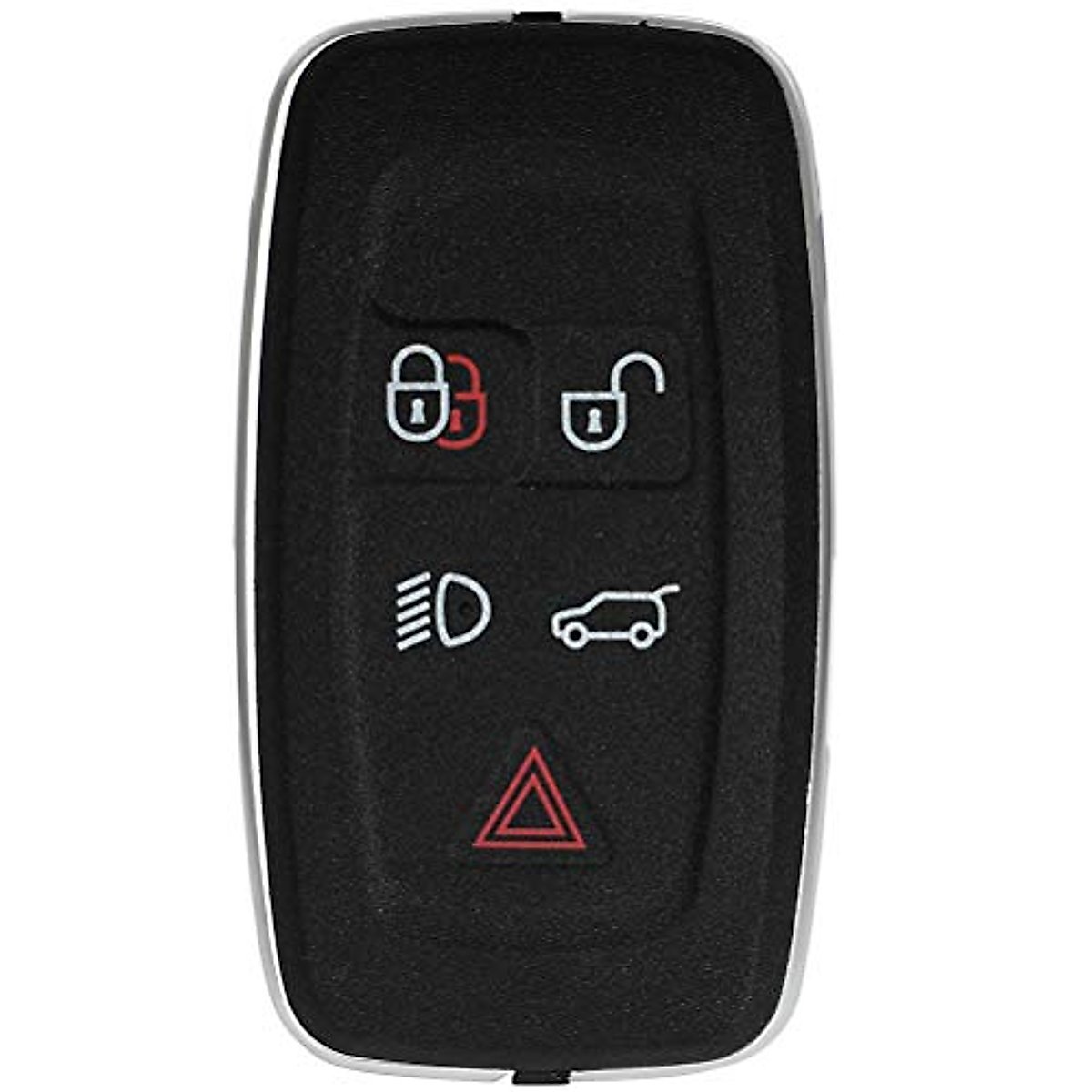 ANGLEWIDE Car Key Fob Keyless Entry Remote SHELL CASE Replacement for 10-15 for LR4 10-15 for/Sport (FCC Q0EWNTA2MA) 5 Buttons 1pad