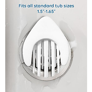 DrainCatch: The Easy to Clean Drain Hair Catcher, Clean with ONE Swipe, The ONLY Separating Bathtub Hair Strainer, Drain Protector, Drain Screen, fits All Standard tub Drain Sizes
