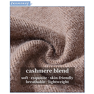 jaxmonoy Knit Beanies Winter Hats for Women and Men Soft Warm Double Layer Ladies Skull Knitted Beanie Caps - Brown