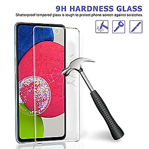 Ferilinso [5 Pack 3 Pack Screen Protector + 2 Pack Camera Lens Protector for Samsung Galaxy A52 4G&5G/ A52s 5G [HD] [Tempered-Glass] [Case Friendly] [Anti-Fingerprint] [Easy Installation]