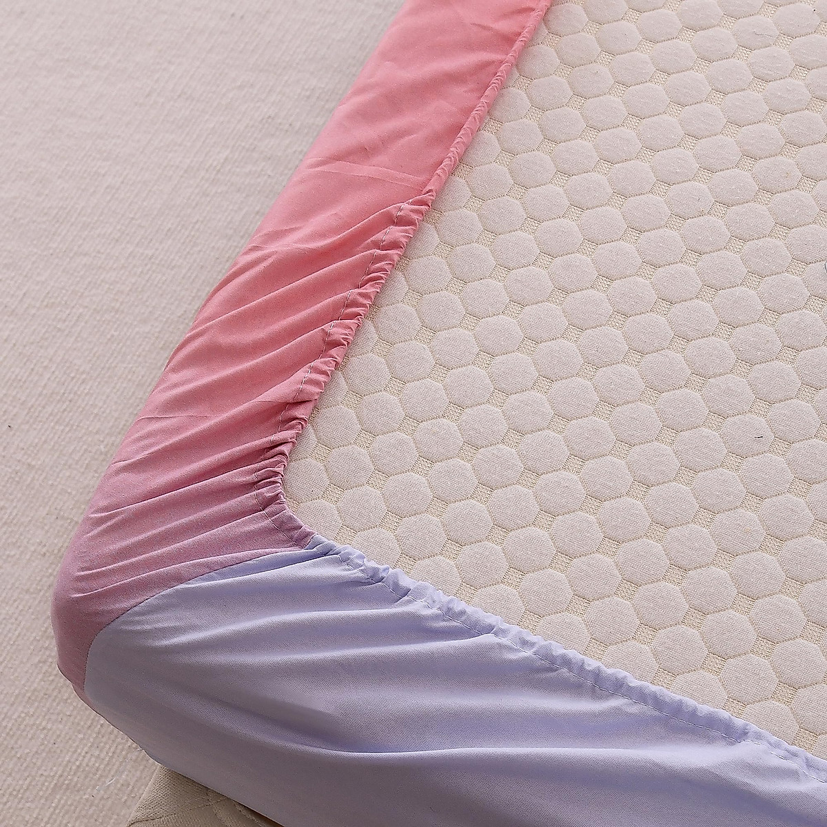 Mengersi Gradient Sheet Set,Purple Pink Fitted Sheet,Flat Sheet,Pillowcases, Extra Soft - Deep Pockets - Easy Fit - 4 Piece Set,Full Size (FS638sheet set)