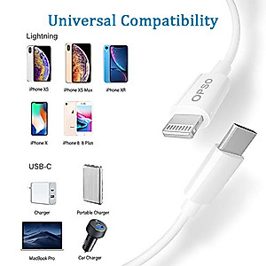 OPSO USB C to Lightning Cable 4ft, [Apple MFi Certified] iPhone 13 Charger Cable,Lightning to USB-C Cable Fast Charging Supports Power Delivery Compatible for iPhone 13/12/11/11 Pro/11 Max/X/XS/XR/XS