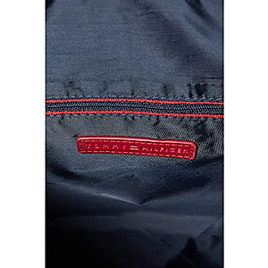 Tommy Hilfiger Gretta II Convertible Satchel with Hangoff Square Monogram Jacquard Stone/Navy One Size