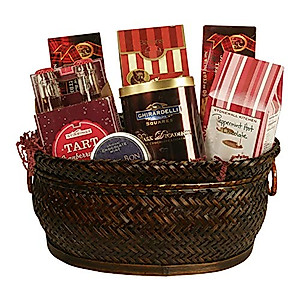 Wald Imports Brown Bamboo 13.75" Decorative Storage Basket