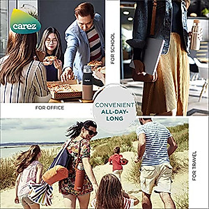 CAREZ SUPERLIGHT Insulated Stainless Steel 100% BPA-Free Leakproof Water Bottle for Office, Gym, Travels with Temperature Retention - Superlight, Anti-slippery, Vacuum Flask (Black Onyx)