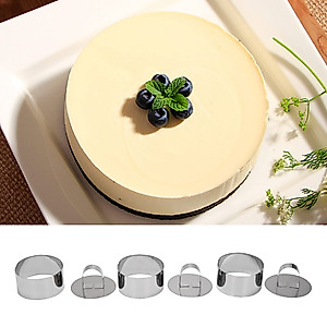 Synpinya Set of 12 Rings, Mousse Molds and Pastry Baking Ring,Food Ring Mould Dessert Rings Set for Pastry Baking