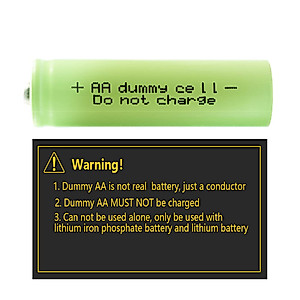 funkawa ShockLi Dummy Fake AA Battery, AA Battery Setup Shell Placeholder(4 - Pack)