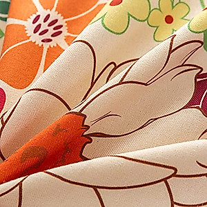 Makimoo Set of 4 Outdoor Dining Chair Cushions, Comfort Patio Seating Cushions, 44 x21x4.5 inch, Single Welt and Zipper, Blooming Fiesta