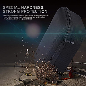 Bindpo Microphone Protecting Case Compatible for RODE VideoMic Pro VideoMic Pro Plus on-Camera Microphone Easy to Carry Case for RODE VideoMic Pro+ R Plus VMPRPLUS