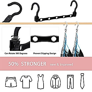 Closet Organizers and Storage, 12 Pack of Space-Saving Closet Organizers and Storage Hangers, Sturdy and Stackable, Multifunctional Closet Storage Hangers, Essential Hangers for Dormitories