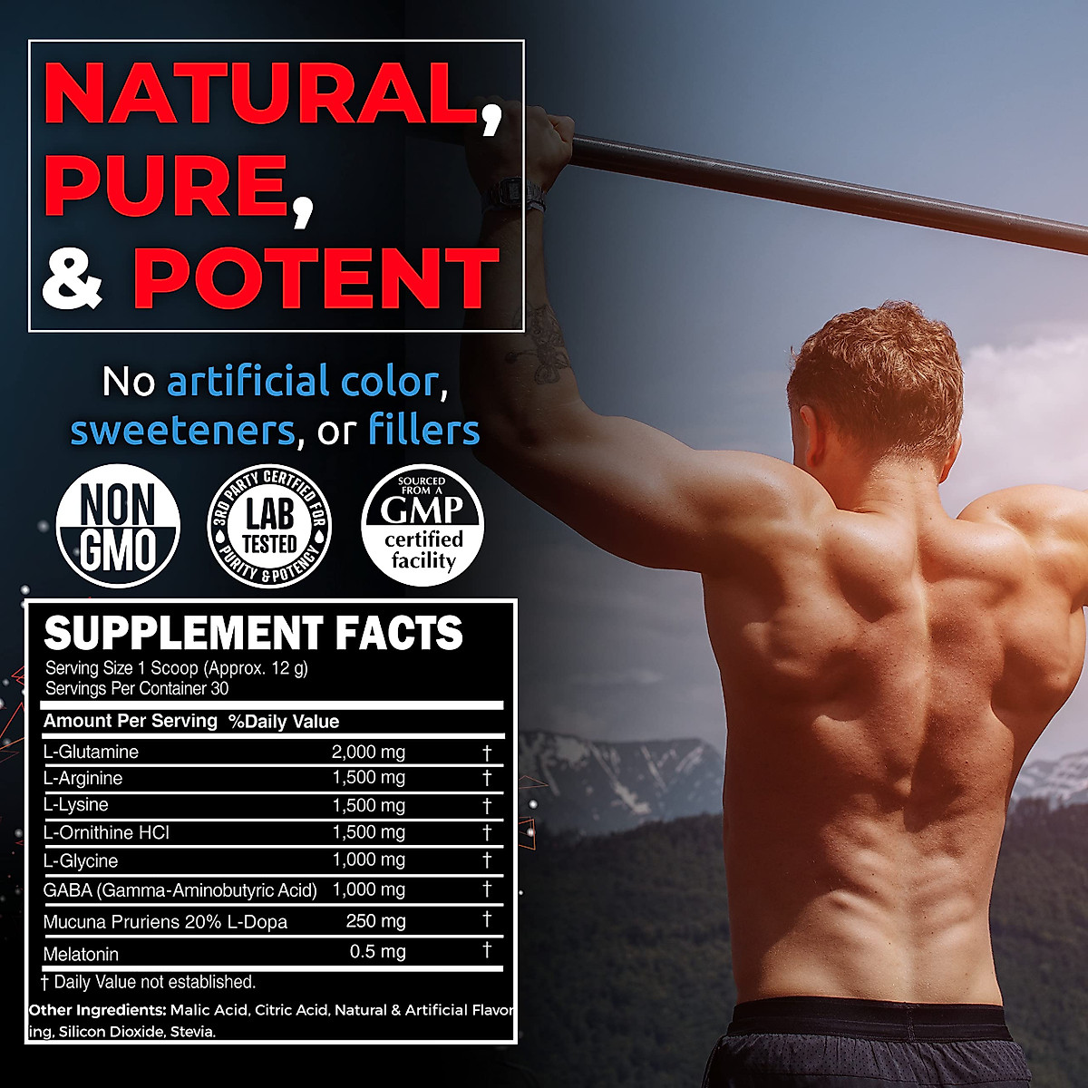 HGH Supplements for Men & Women, REVSCI Regains Max Amino Acids Supplement, Post Workout Recovery Powder, Anabolic Muscle Recovery & Muscle Builder for Men, HGH Human Growth Hormone Booster Supplement