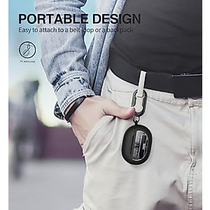 SURITCH Case for Beats Studio Buds 2021, Studio Buds+ Plus 2023 Protective Case Cover with Carabiner Keychain, Skin-Friendly TPU Shockproof Protector for Earbuds Charging Case Accessories, Black