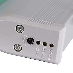 Emergency Exit Sign, Acrylic Double-sided Green Compact Combo Exit Sign Emergency Light 3W 12 LEDs Emergency Exit Lighting Sign Safety Evacuation Indicator Lamp for Malls, Hotels, Hospitals, etc