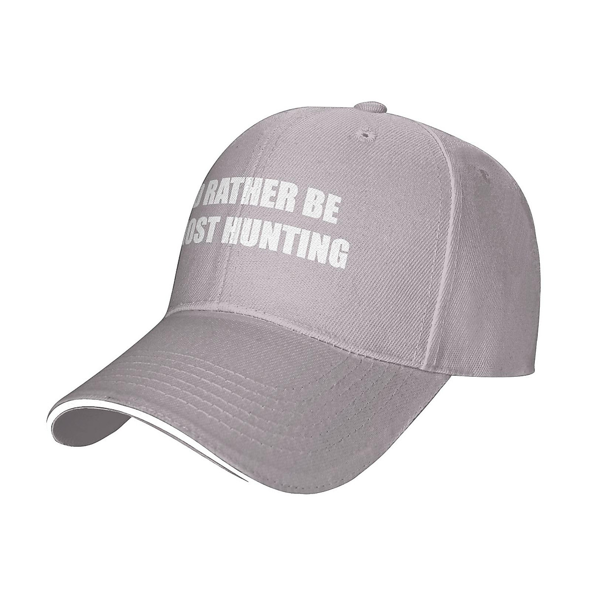 I'd Rather Be Ghost Hunting Funny Hats Adjustable Trucker Baseball Cap Sports Women Men Gray
