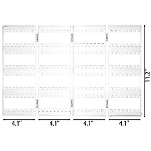 Sooyee Earring Holder Organizer,256 Holes 5 Tiers Stud Earring Organizer,4 Doors Foldable Necklace Organizer Jewelry Holder,Acrylic Earring Display Stands for Selling,Clear