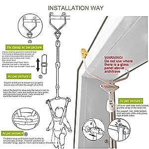 Xiangtat Baby Door Jumper, Playful Parade Door Jumper Door Clamp Adjustable Strap for Toddler Infant 6-24 Months (Blue)