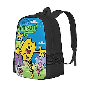 KOVOS Wow! Wow! Anime Wubbzy! Laptop Bag Cartoon Backpack Casual Travel Backpacks Daypack For Men Women