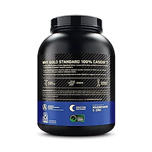 Optimum Nutrition Gold Standard 100% Micellar Casein Protein Powder, Slow Digesting, Helps Keep You Full, Overnight Muscle Recovery, Cookies and Cream, 4 Pound (Packaging May Vary)