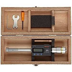 Mitutoyo 468-263 Digimatic Holtest LCD Inside Micrometer, Three-Point, 0.425-0.5"/10.795-12.7mm Range, 0.00005" Graduation, +/-0.0001" Accuracy