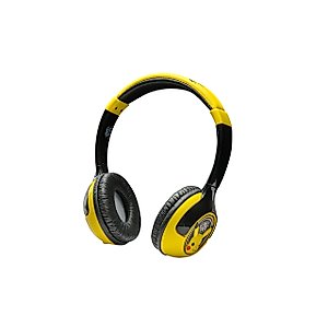 eKids Pokemon Pikachu Kids Bluetooth Headphones, Wireless Headphones with Microphone Includes Aux Cord, Volume Reduced Kids Foldable Headphones for School, Home, or Travel, Yellow