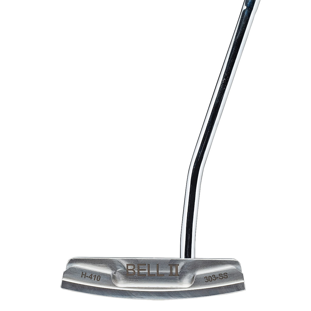 Bell II H-410 Half-Offset CNC Milled Oversize Blade Golf Putter + Winn Dri-Tac Dark Gray Midsize Grip (Right, 38)