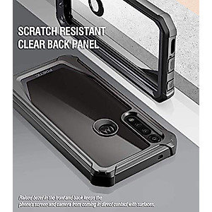 Poetic Guardian Series Case for Moto G Power (2020), [Not Fit 2021 Version & MOTO G8 POWER (INTERNATIONAL VERSION)] Full-Body Hybrid Shockproof Bumper Cover with Built-In-Screen Protector, Black/Clear