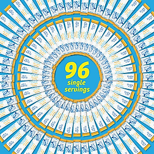 Wyler's Light Singles To Go Powder Packets, Water Drink Mix, 96 Single Servings, Peach Iced Tea, 7 Ounce (Pack of 12), 5.64 Ounce