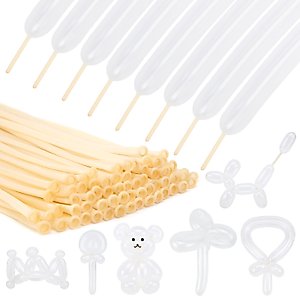 LovesTown Clear 260 Balloons, 150PCS Long Skinny Balloons Twisting Animal Balloons for Birthday Party Wedding Festival Decoration Magic Show