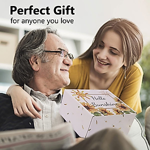 Get Well Soon Gifts - Sunflower Gifts Sending You Sunshine - Birthday Gifts for Women, Mom, Best Friend Care Package - Feel better gifts for Sick Friends after Surgery Thinking of You Gifts