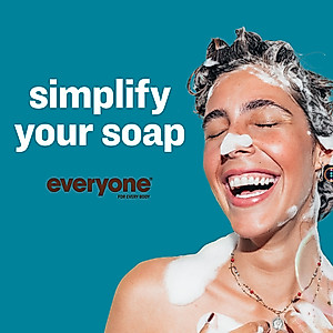 Everyone 3-in-1 Soap, Body Wash, Bubble Bath, Shampoo, 32 Ounce (Pack of 2), Pacific Eucalyptus, Coconut Cleanser with Plant Extracts and Pure Essential Oils