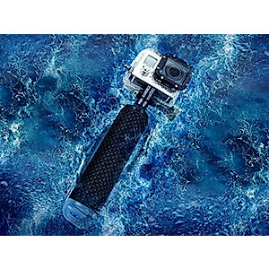 Waterproof Floating Hand Grip Compatible with GoPro Hero 11 10 9 8 7 6 5 4 3+ 2 1 Session Black Silver Handler & Handle Mount Accessories Kit for Water Sport and Action Cameras (Blue)