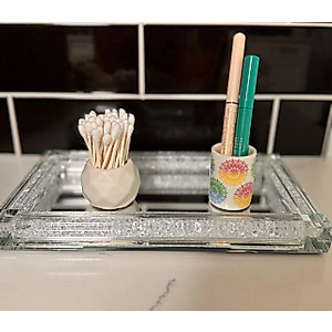Home Haven Qtip Holder - Boho Mandelas Design - Q Tip Holder for Bathroom, Floss Pick Holder, Cotton Swab Holder, Bathroom Sink Decor, Flosser Holder, Bathroom Vanity Decor, Cute Bathroom Decor