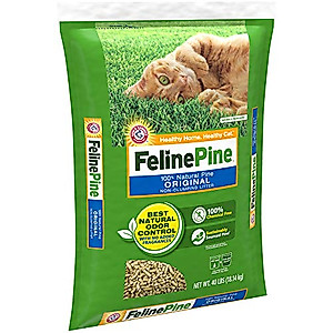 Feline Pine Original Cat Litter 40LB, Blacks & Grays (643004)