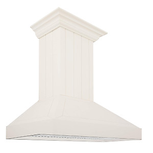 ZLINE 30 in. Wooden Wall Mount Range Hood in Cottage White - Includes Motor (KPTT-30)