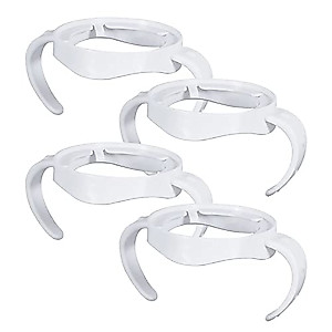 4 Pack Compatible Baby Bottle Handles for Philips Avent Natural Baby Bottles,Baby Bottle Holder - White
