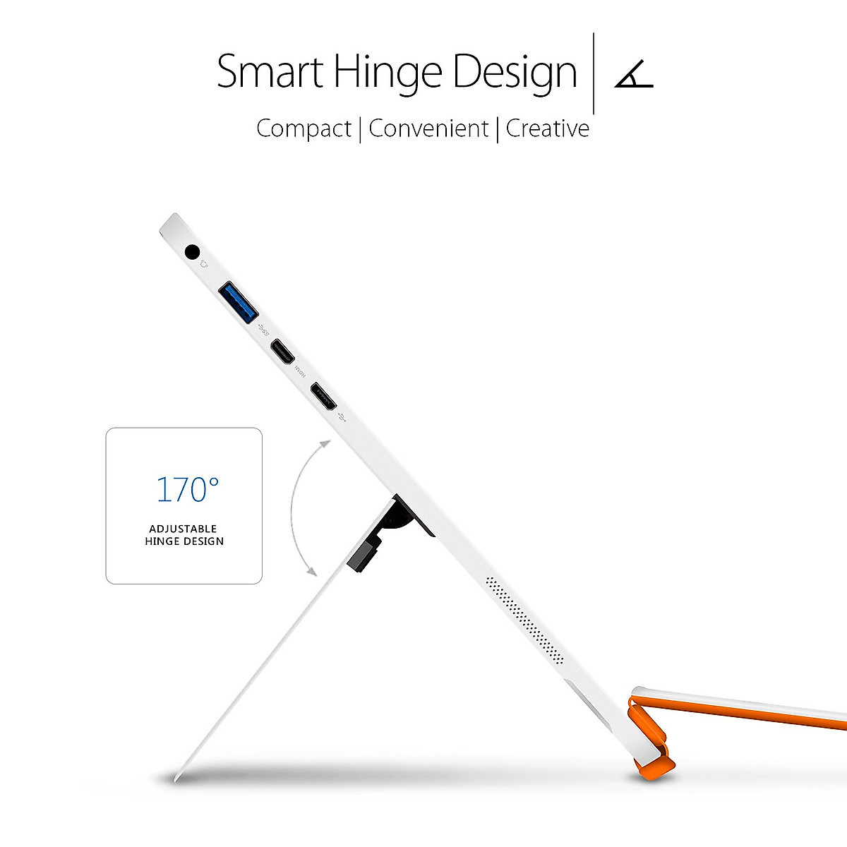 ASUS T102HA-C4-WH Transformer Book 10.1" 2 in 1 Touchscreen Laptop, Intel Quad-Core, White, Pen and Keyboard Included