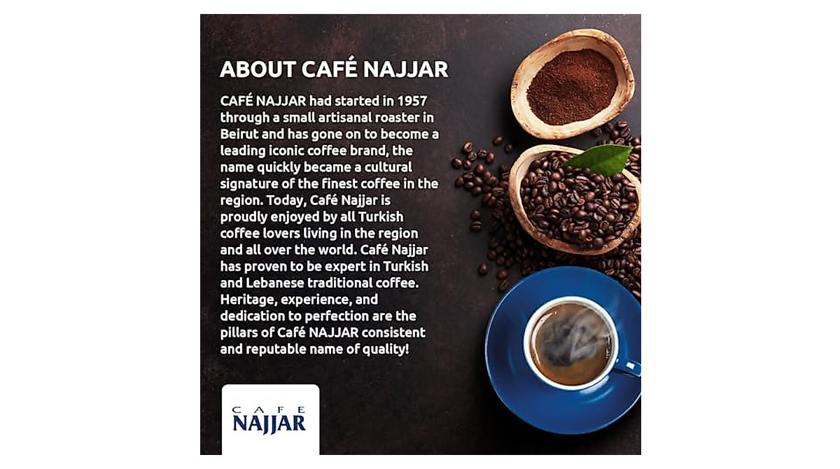 Café Najjar, Turkish Coffee, 100% Arabica Coffee Beans, Ground Coffee ...