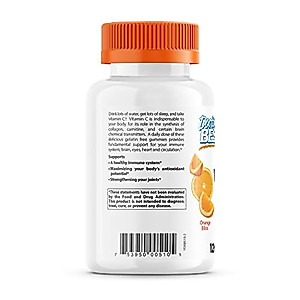 Doctor's Best, Vitamin C Gummies 250mg per Serving Great Tasting Immune Brain Eyes Heart Circulation Antioxidant Support Natural Pectin Vegan Gluten Free CT, Fruit, 120 Count