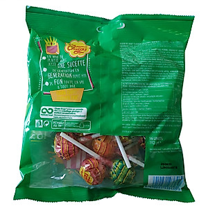 Chupa Chups Lollipops - 16 Pieces, Fresh Fruit Flavored, 6.77 Ounce Total Weight