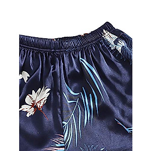 SheIn Women's 7pcs Pajama Set Cami Pjs with Shirt and Eye Mask Royal Blue Medium