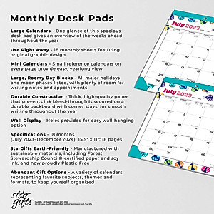 Ladybug Party | 2024 15.5 x 11 Inch 18 Months Monthly Desk Pad | July 2023 - December 2024 | StarGifts | Planning Stationery