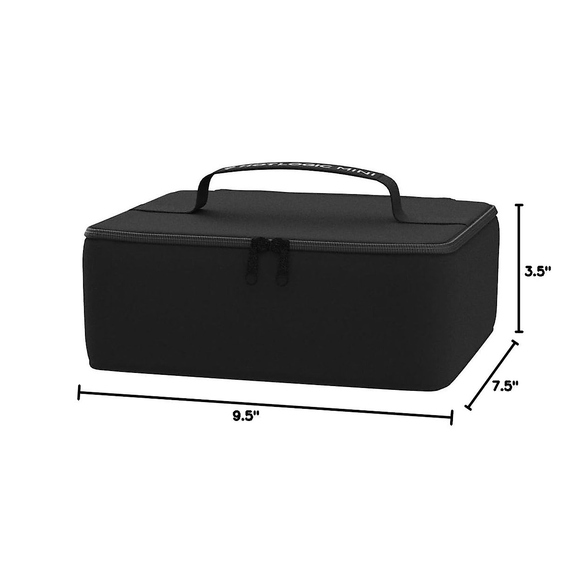 HOTLOGIC Mini Portable Oven, Food Warmer Electric Lunch Box with 12V Vehicle Plug, Mini Personal Heated Lunch Box for Cooking and Reheating Meals in Vehicles and Trucks for Work on the Road (Black)